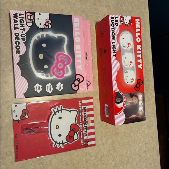 Hello Kitty | Other | Hello Kitty Lightup Wall Decor And Led Suction ...